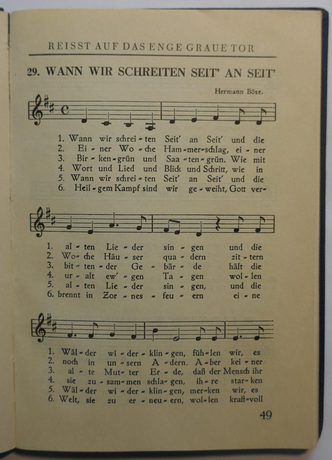 Wann wir schreiten Seit‘ an Seit‘ – Hermann Claudius (1878-1980)